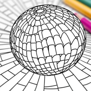 Disco Ball Coloring Pages : Shine Bright with Glitter and Sparkle ...